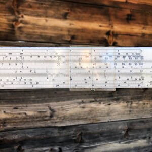 Vintage Logarithmic Ruler, Slide Ruler, Engineering Tools, Sliding ...