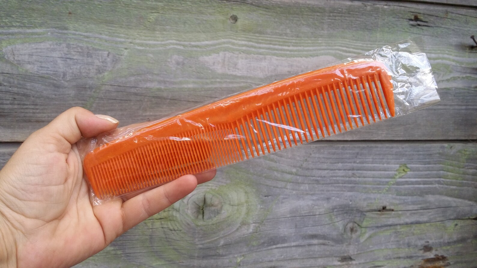 Vintage Comb Never Used Comb Hair Comb Plastic Comb Orange - Etsy