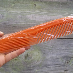Vintage Comb Never Used Comb Hair Comb Plastic Comb Orange - Etsy