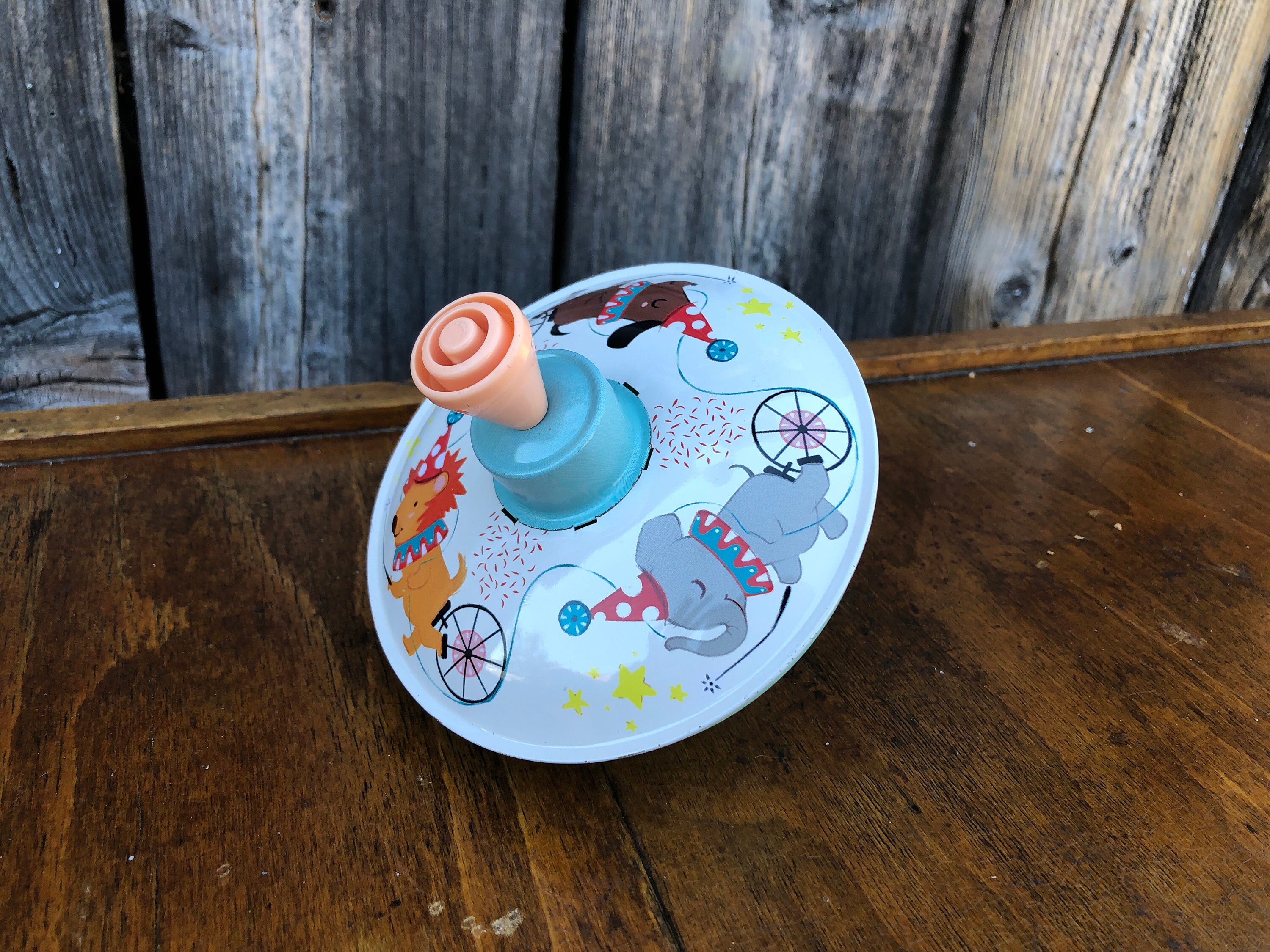 Vintage Spinning Top, Vintage Toy, Metal Spinning Top, Metal Toy ...