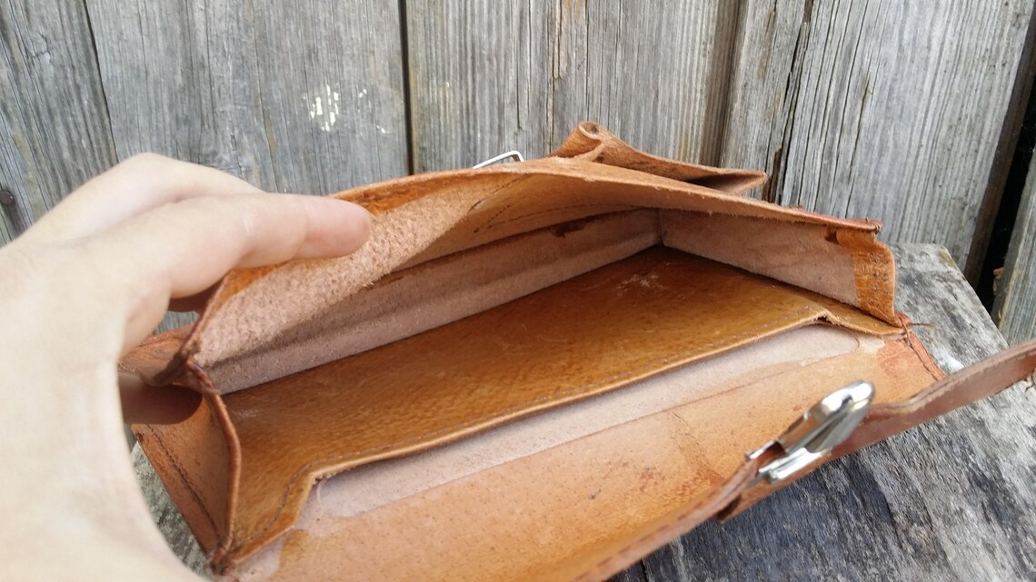 Vintage leather wallet Mens leather wallet Vintage wallet | Etsy