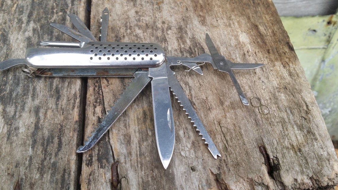 Vintage pocket knife Folding pocket knife Stainless steel | Etsy