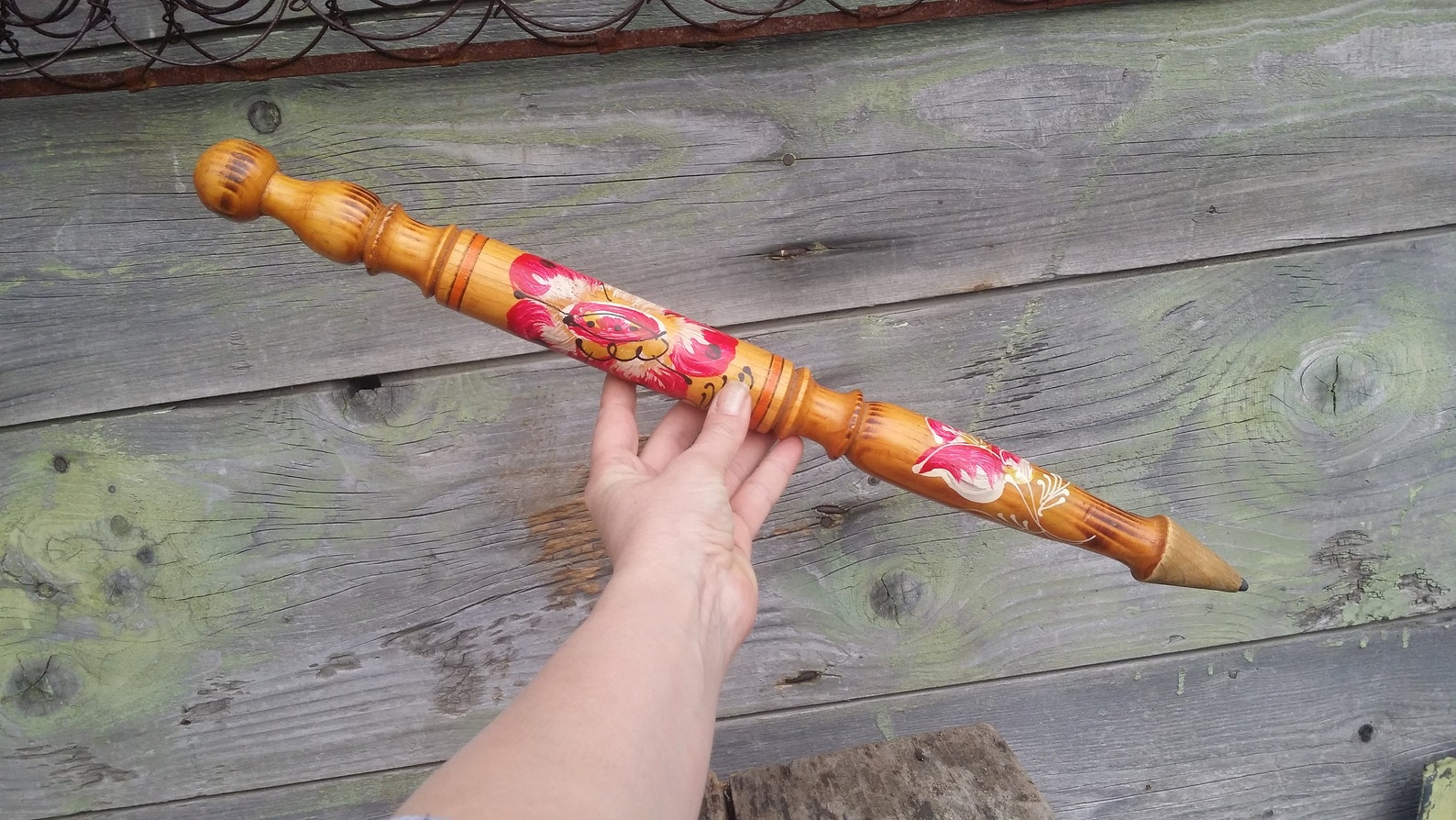 Vintage Big Pencil Wooden Pencil Large Pencil Hand Painted - Etsy