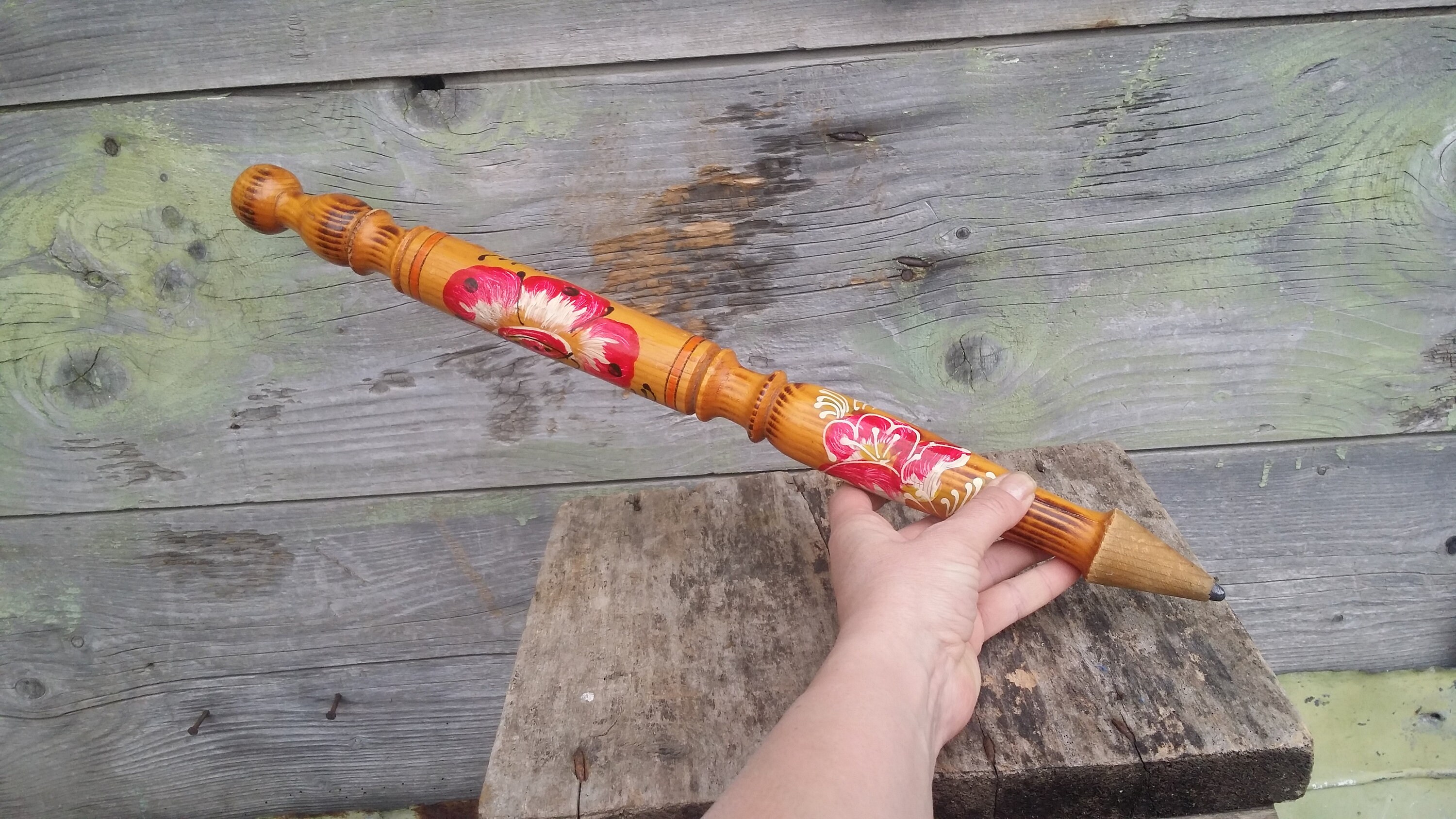 Vintage Big Pencil Wooden Pencil Large Pencil Hand Painted - Etsy