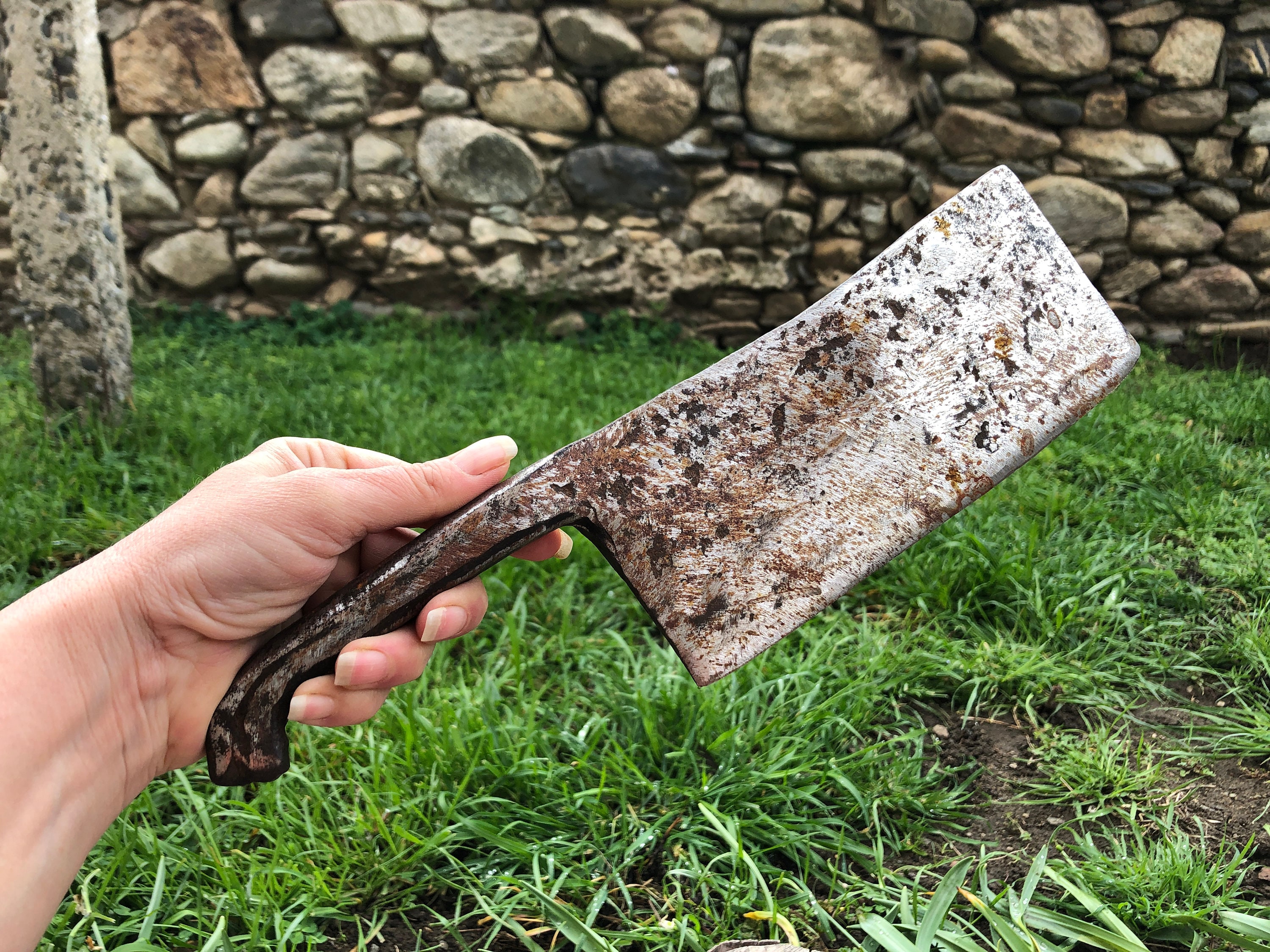 Vintage Cleaver Meat Cleaver Butcher's Knife Old Rusty - Etsy