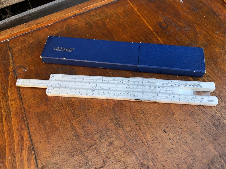 Vintage Logarithmic Ruler Slide Ruler Engineering Tools - Etsy