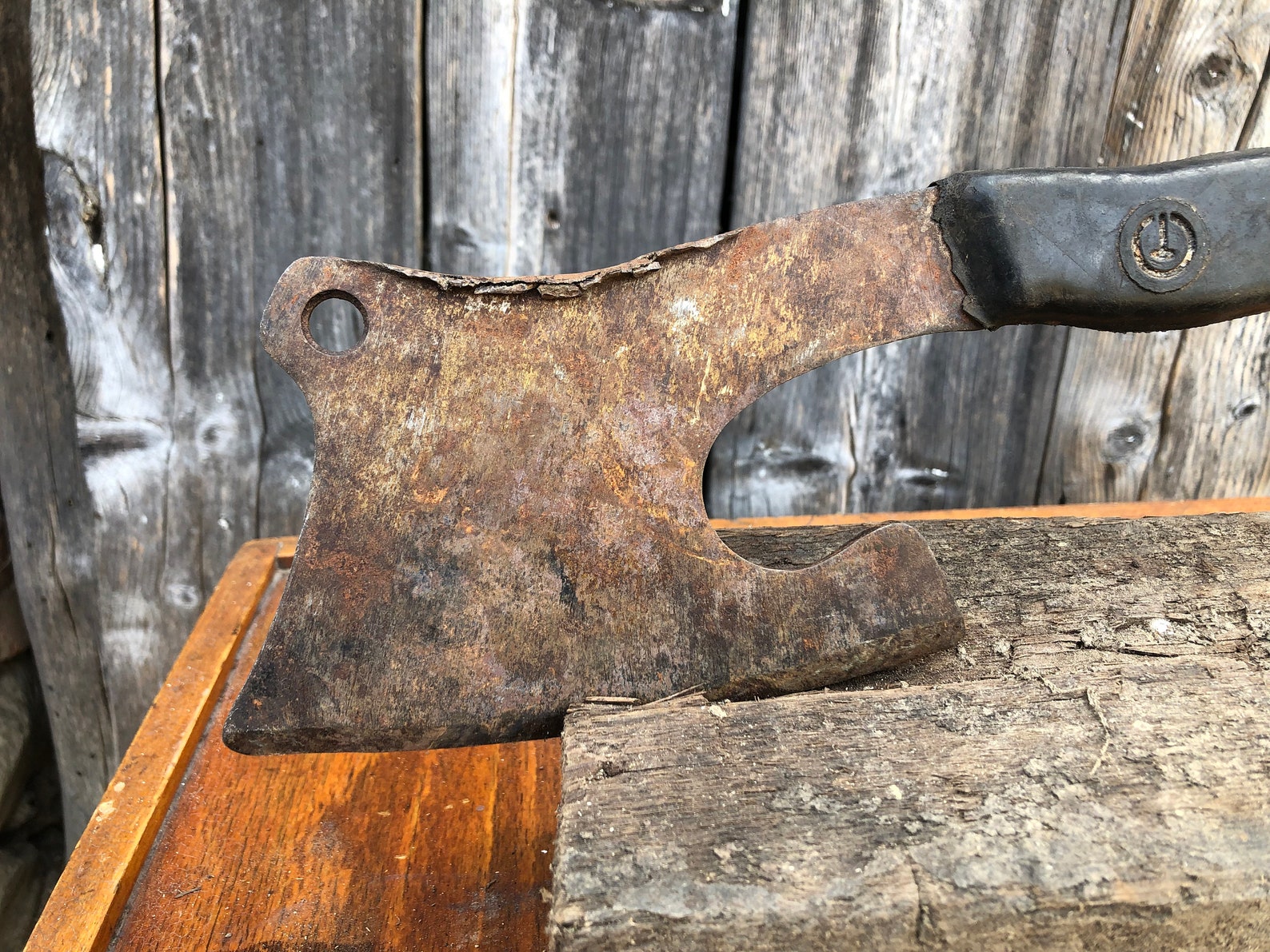 Vintage Cleaver Meat Cleaver Butcher's Knife Old Rusty - Etsy
