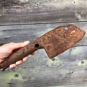 Vintage Cleaver Meat Cleaver Butcher's Knife Old Rusty | Etsy