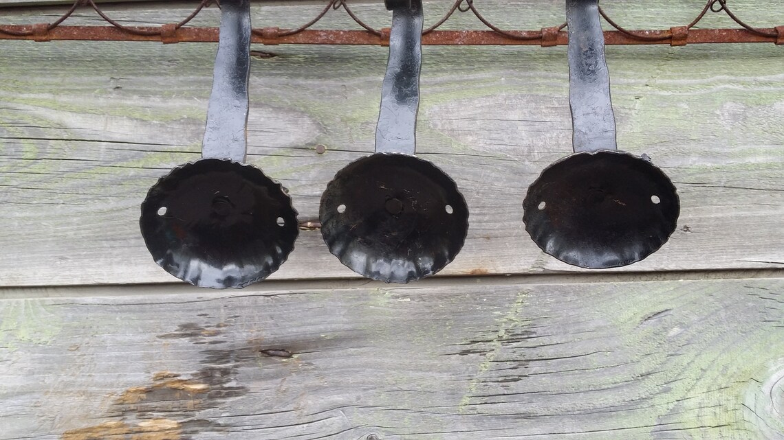 Vintage Wall Hooks Set of 3 Wall Hooks Metal Hangers Coat | Etsy