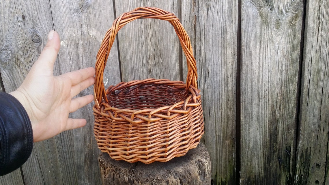 Vintage Wicker Basket for Decoration Storage Basket Cottage - Etsy