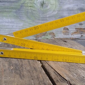Vintage Wooden Ruler Folding Ruler Yellow Wooden Meter - Etsy