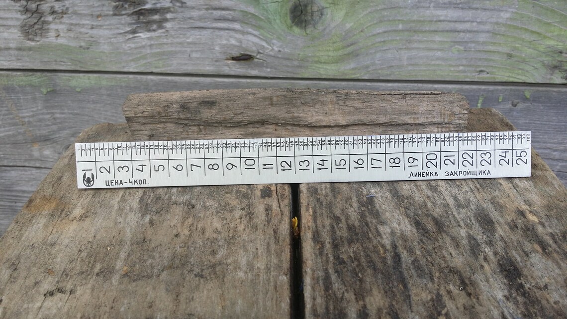 Vintage Metal Ruler Soviet Meter Measuring Device Measuring - Etsy