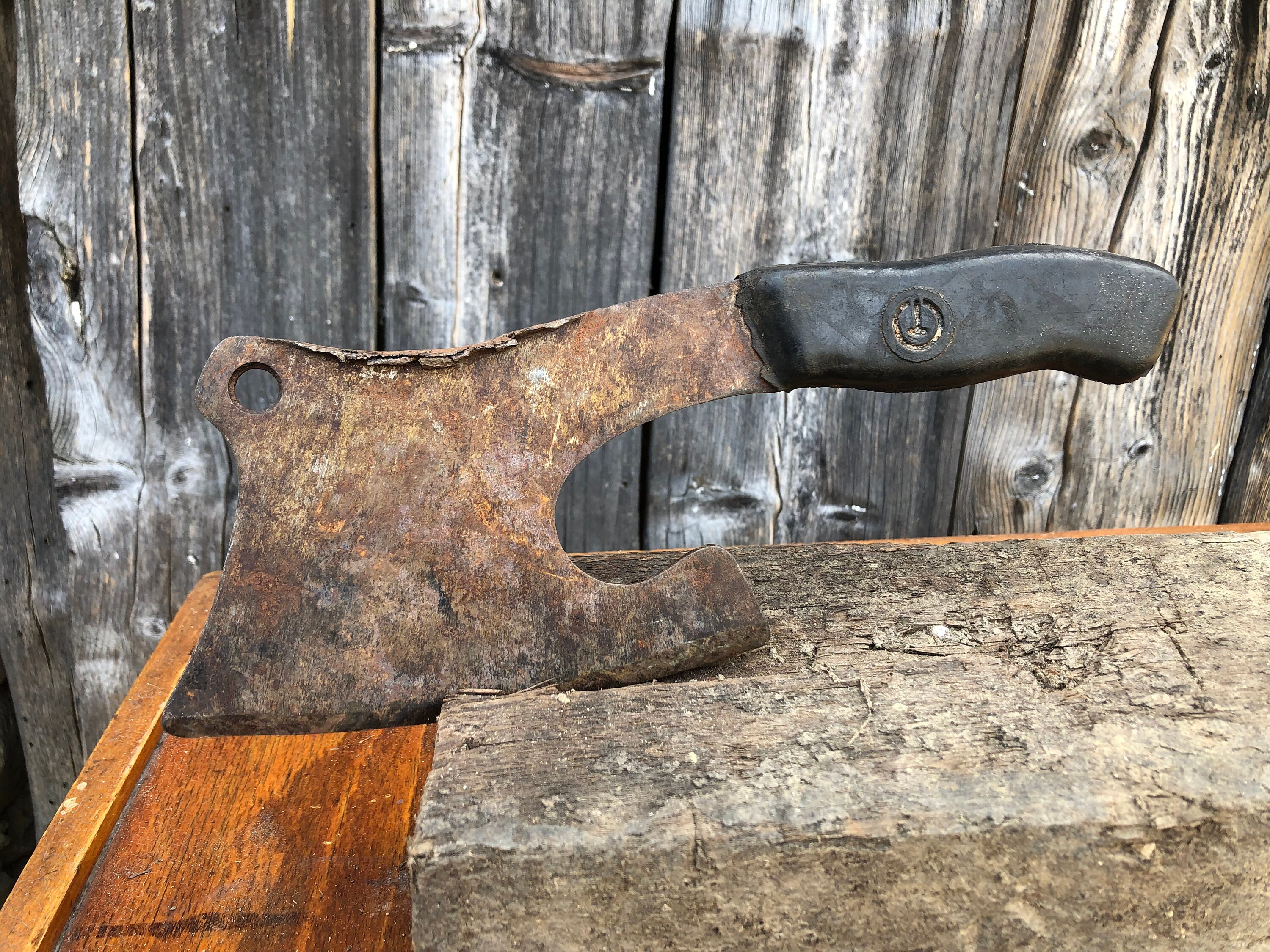 Vintage Cleaver Meat Cleaver Butcher's Knife Old Rusty - Etsy
