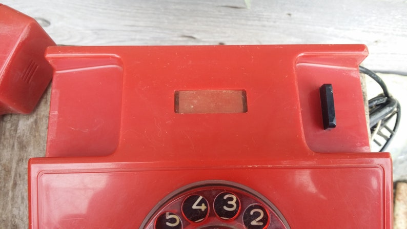 Vintage Rotary Phone Red Rotary Telephone Soviet Phone Desk - Etsy