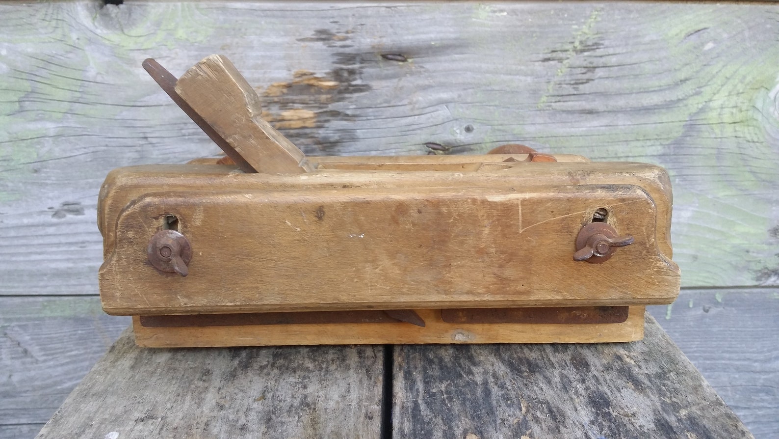 Vintage Hand Plane, Old Carpenter Tool, Wooden Block Planer ...