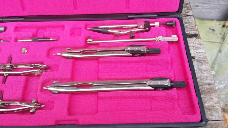 Vintage Drawing Set Technical Drawing Tools Drawing - Etsy