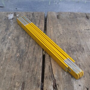 Vintage Wooden Ruler Folding Ruler Yellow Wooden Meter - Etsy