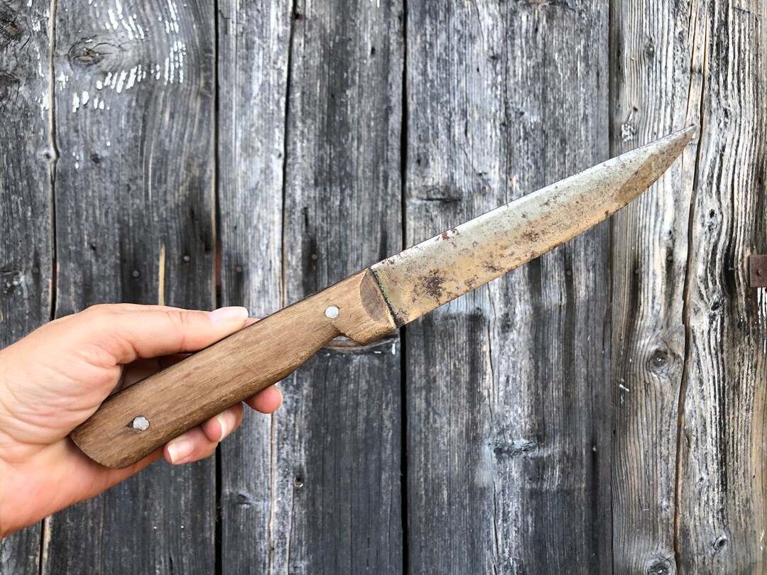 Vintage Knife Meat Knife Butcher's Knife Old Rusty - Etsy