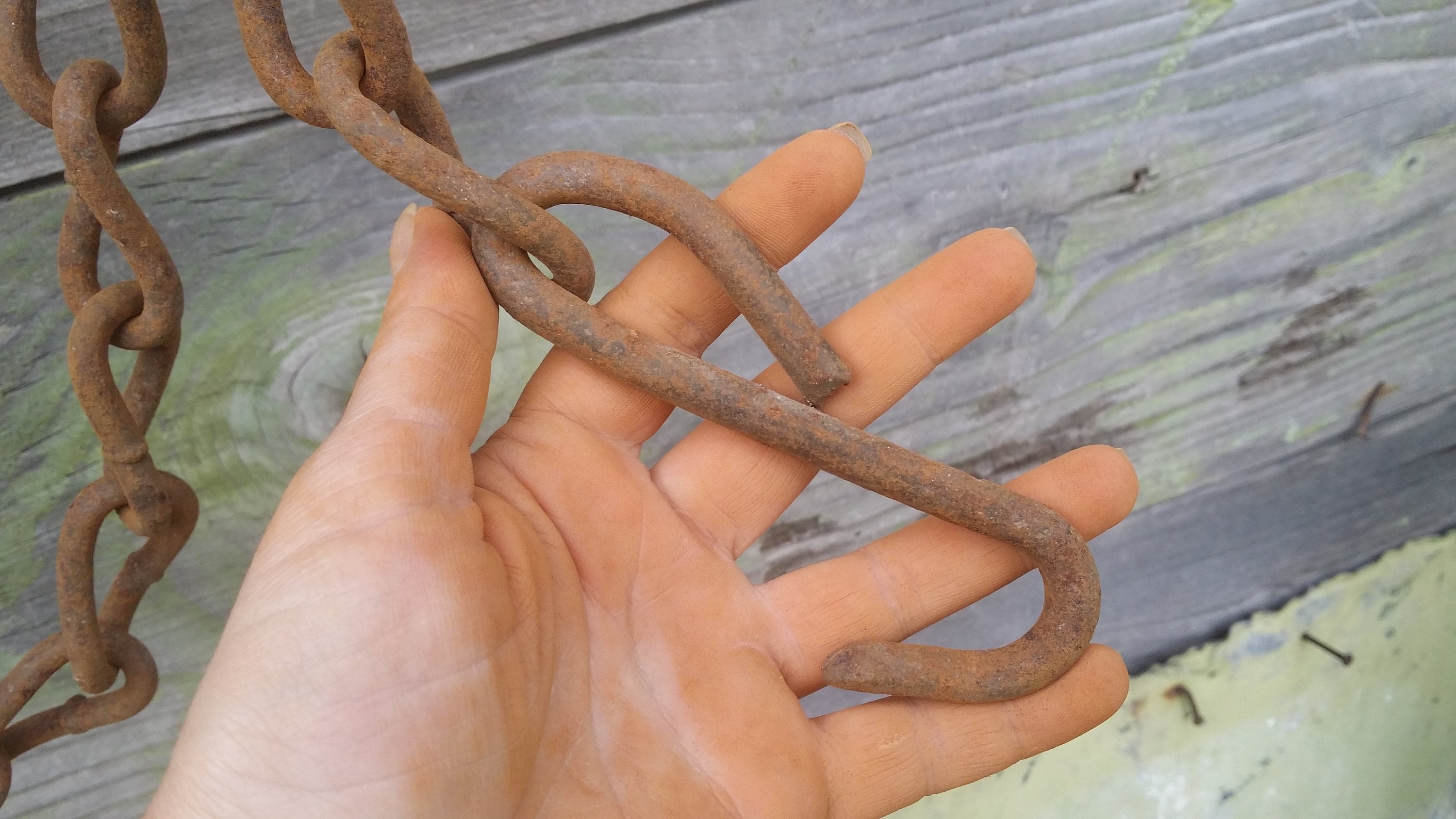 Vintage Chain Rusty Chain Antique Iron Chain Hand Forged - Etsy