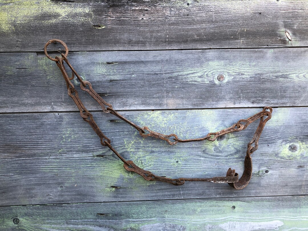 Vintage Chain, Rusty Chain, Hand Forged Chain, Primitive Iron Chain ...