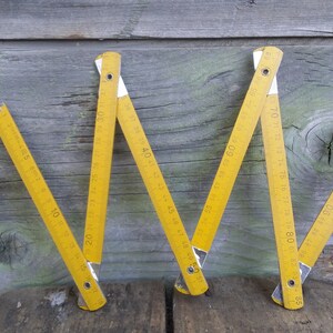 Vintage Wooden Ruler Folding Ruler Yellow Wooden Meter - Etsy