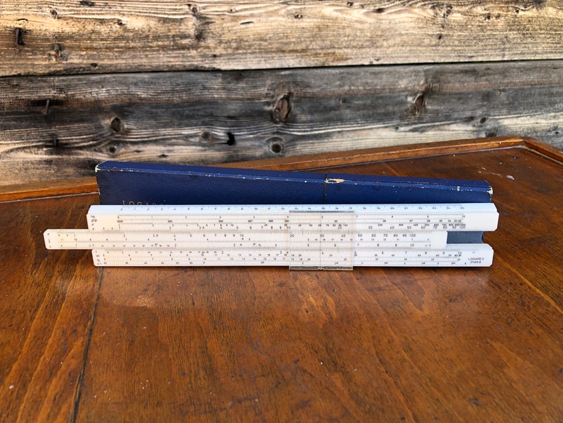 Vintage Logarithmic Ruler Slide Ruler Engineering Tools - Etsy