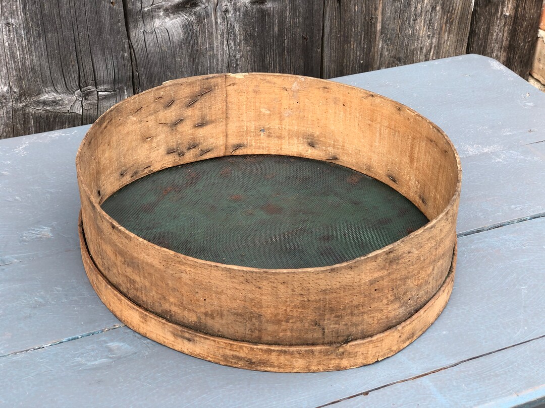 Vintage Wooden Sieve, Flour Sieve, Wooden Sieve, Old Sieve, Vintage ...