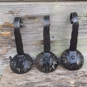 Vintage Wall Hooks, Set of 3 Wall Hooks, Metal Hangers, Coat Hooks ...
