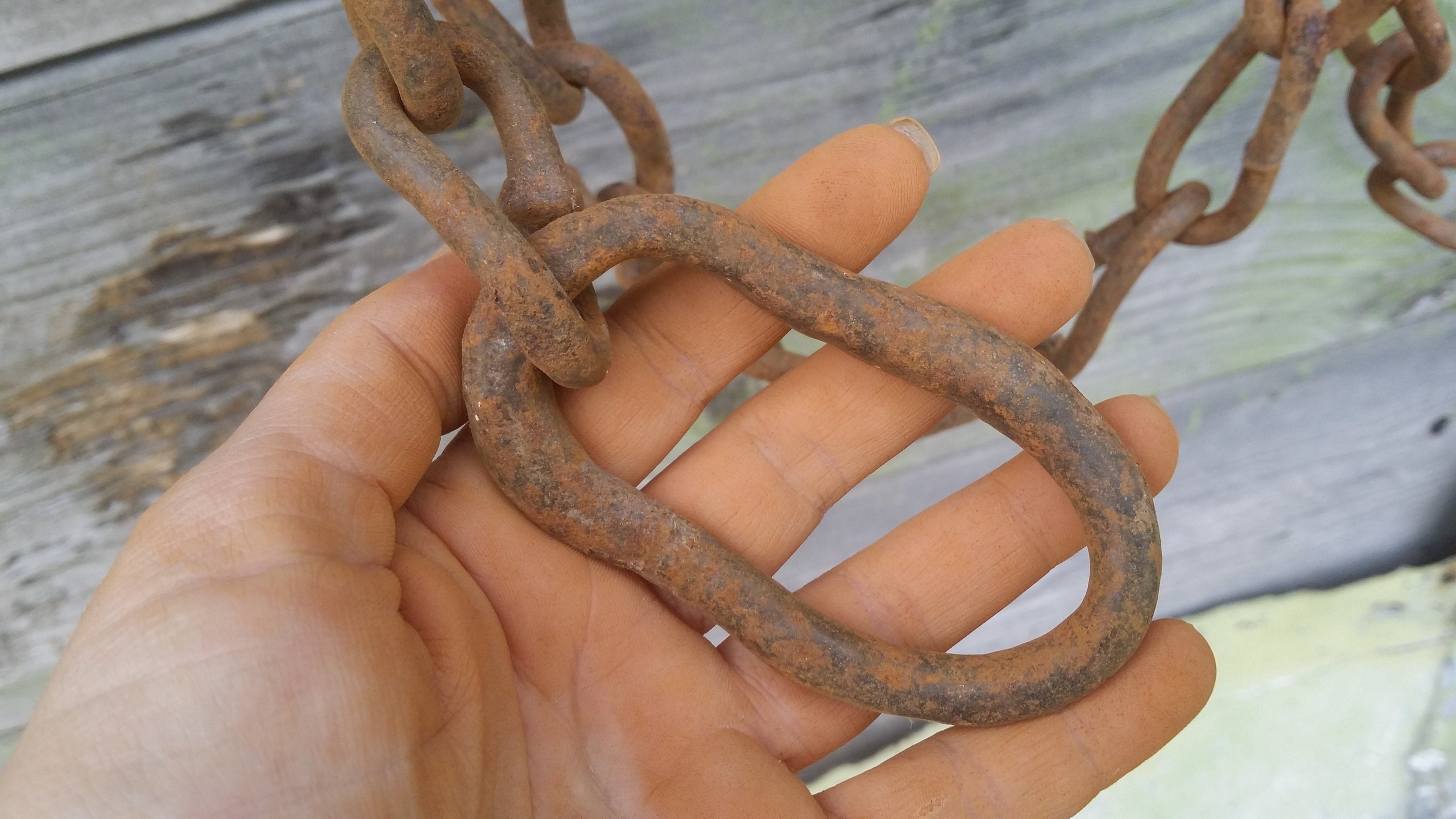 Vintage Chain Rusty Chain Antique Iron Chain Hand Forged - Etsy