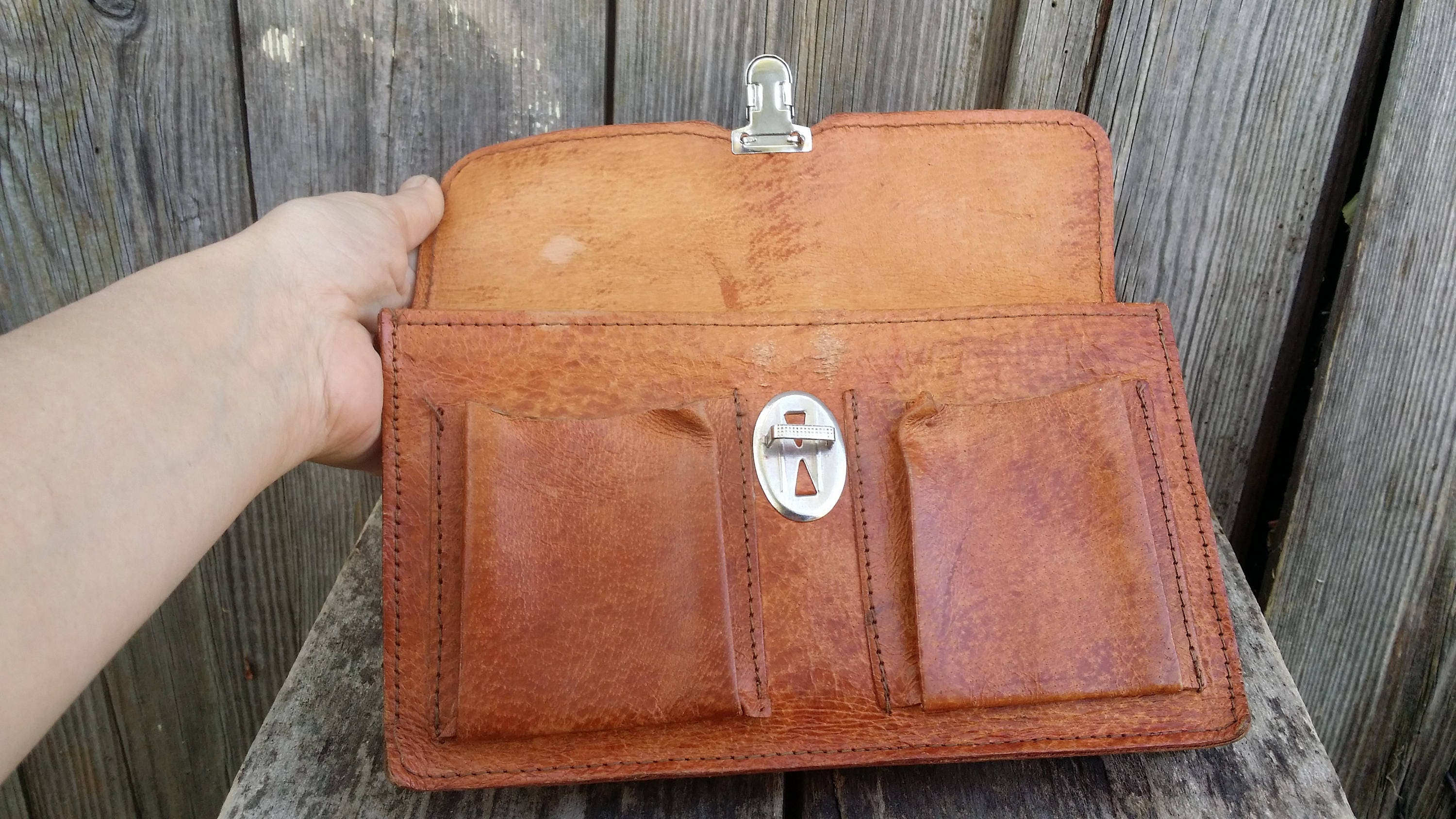 Vintage leather wallet Mens leather wallet Vintage wallet | Etsy