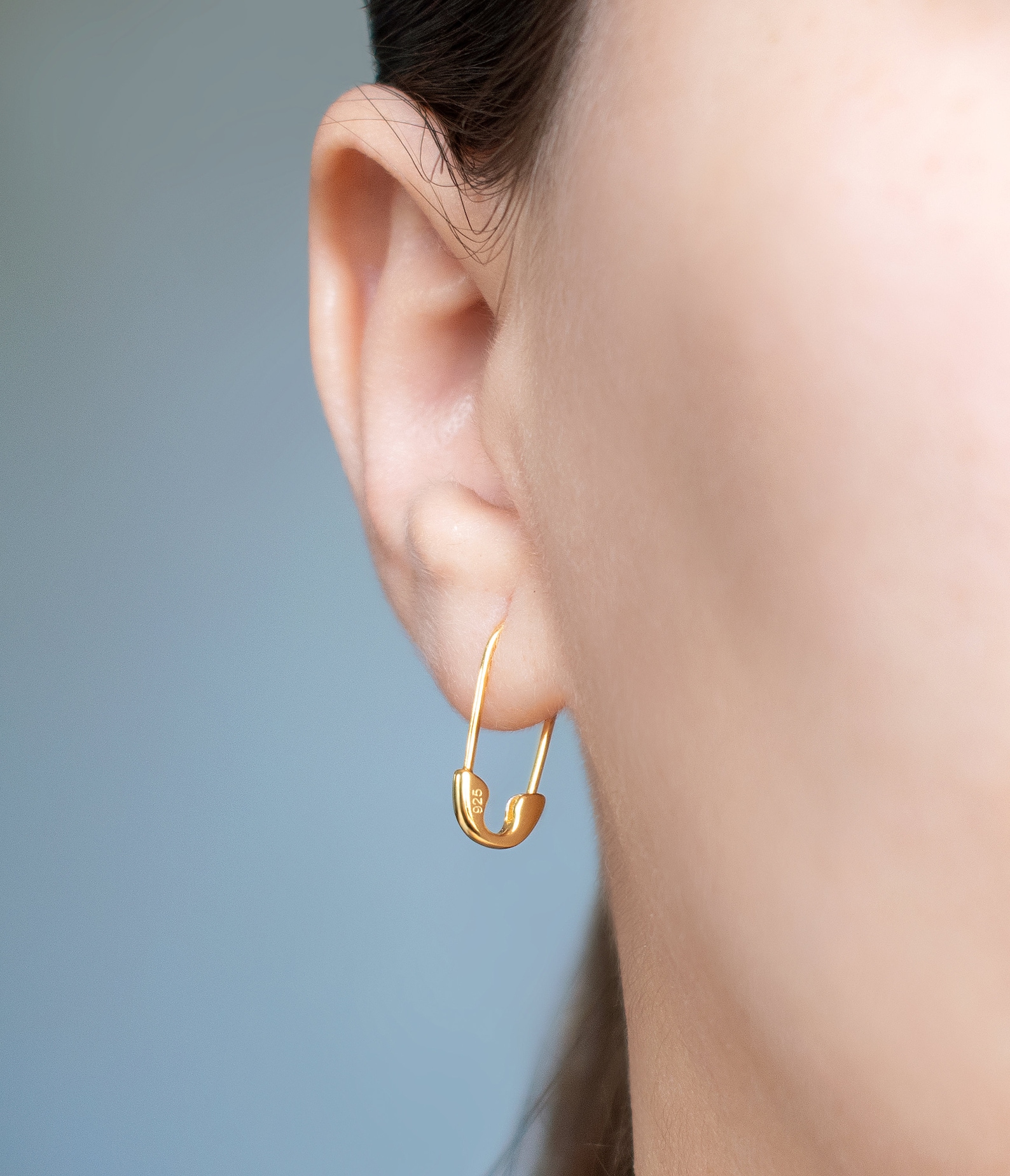 Tiny Safety Pin Earrings 925 Silver. Hypoallergenic Solid | Etsy