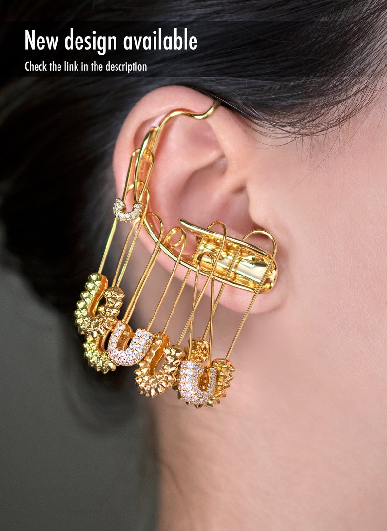 Harley Safety Pins Ear-cuff. Cosplay Accessories. Cosplay - Etsy