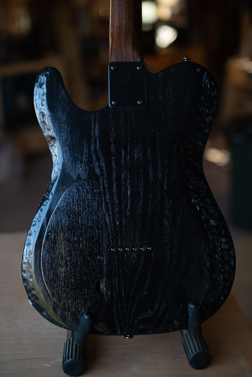 Handmade Black Stained Oak Telecaster & Walnut Neck - Etsy