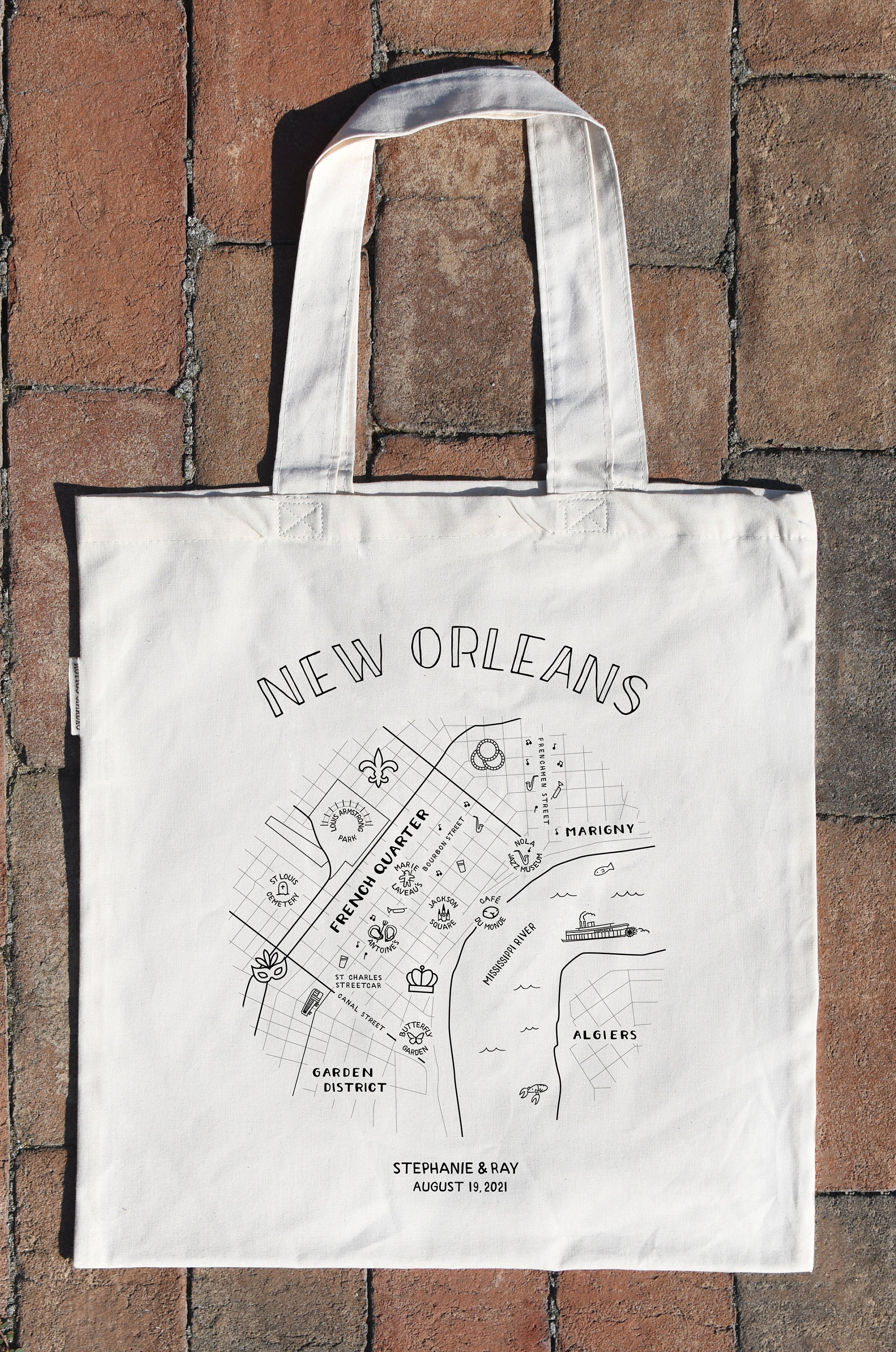 Custom Bulk Map Tote Bag. Wedding Bachelorette Tote Favor | Etsy