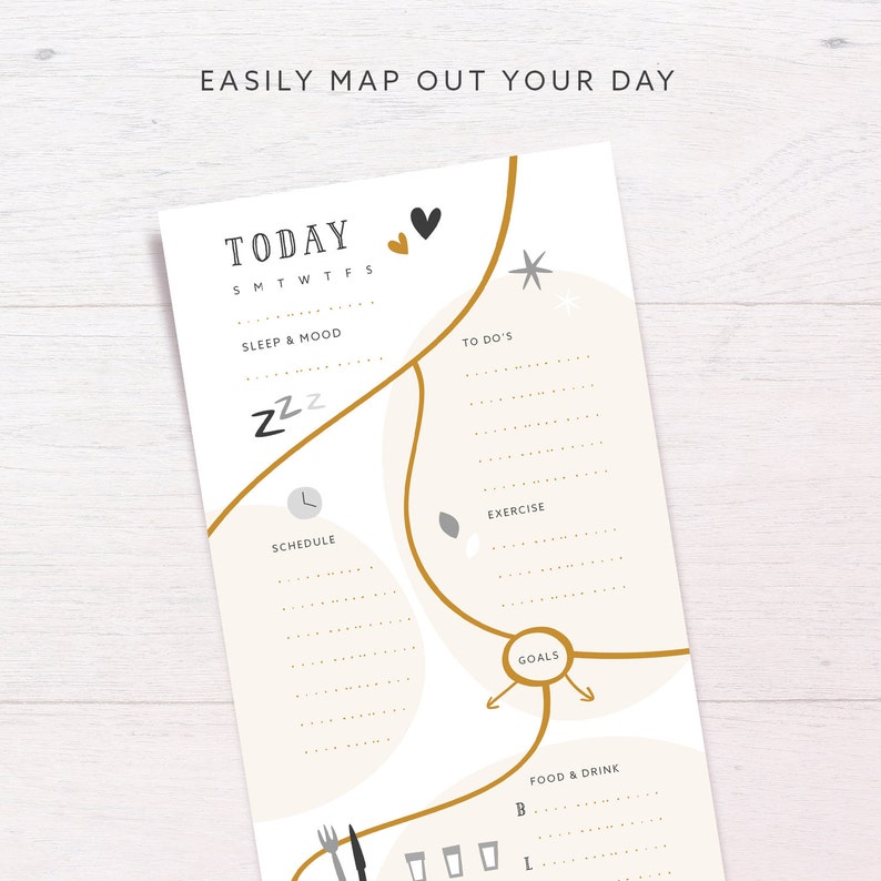 Daily Map Planner US HALF LETTER Daily Insert Planner - Etsy