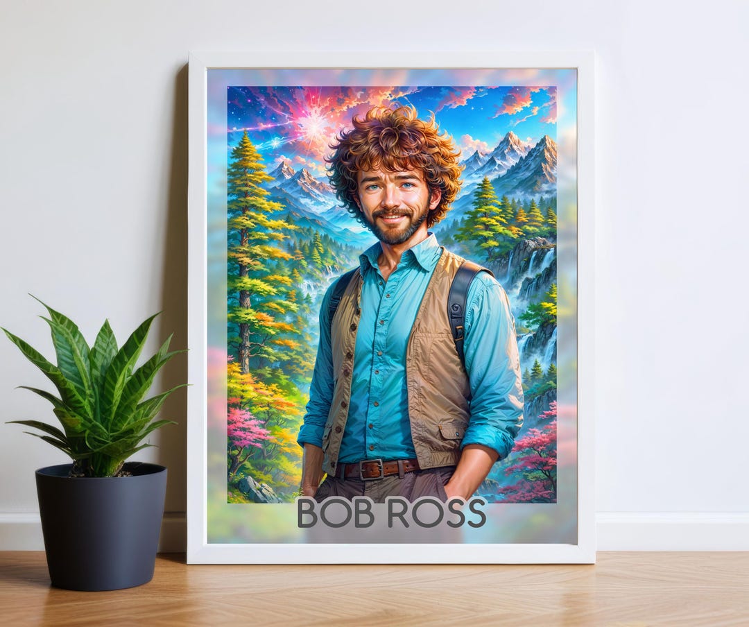 Bob Ross Poster (black or White Frame) (A4 - A3 - A2) Prints - Etsy