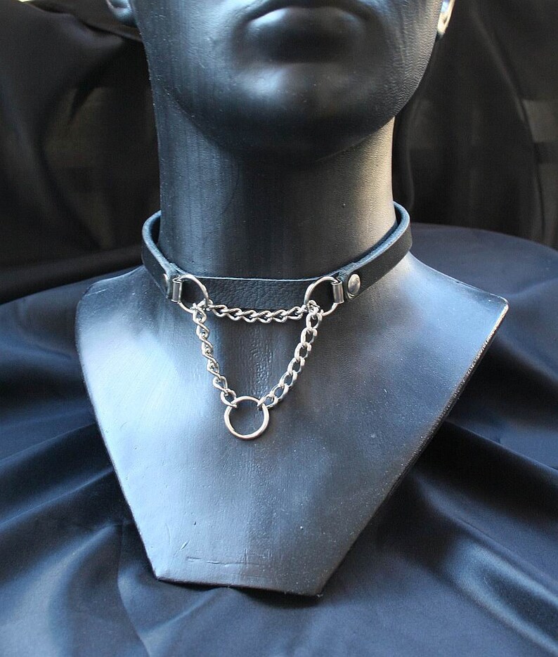 Collar Choker Model Lassie Xs Leather Etsy
