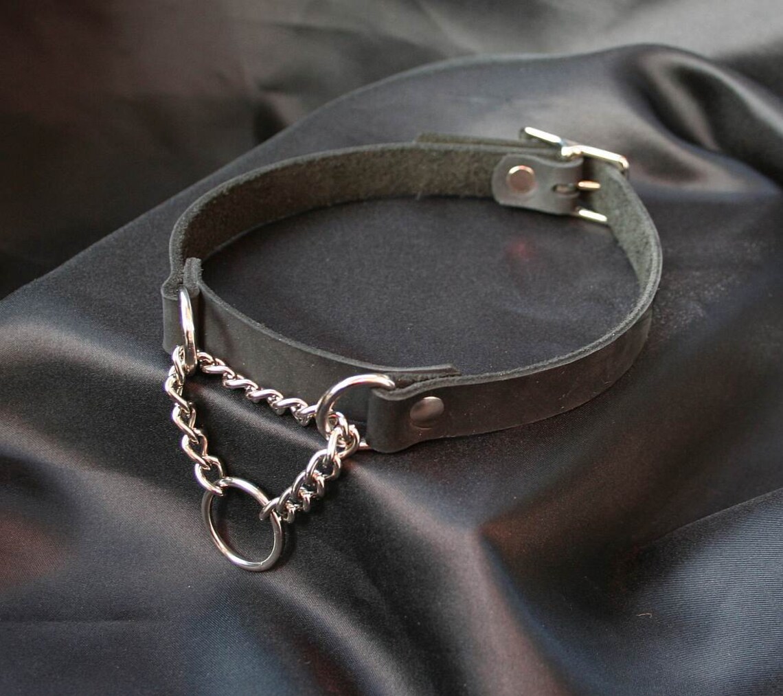 Collar Choker Model Lassie S Leather Etsy