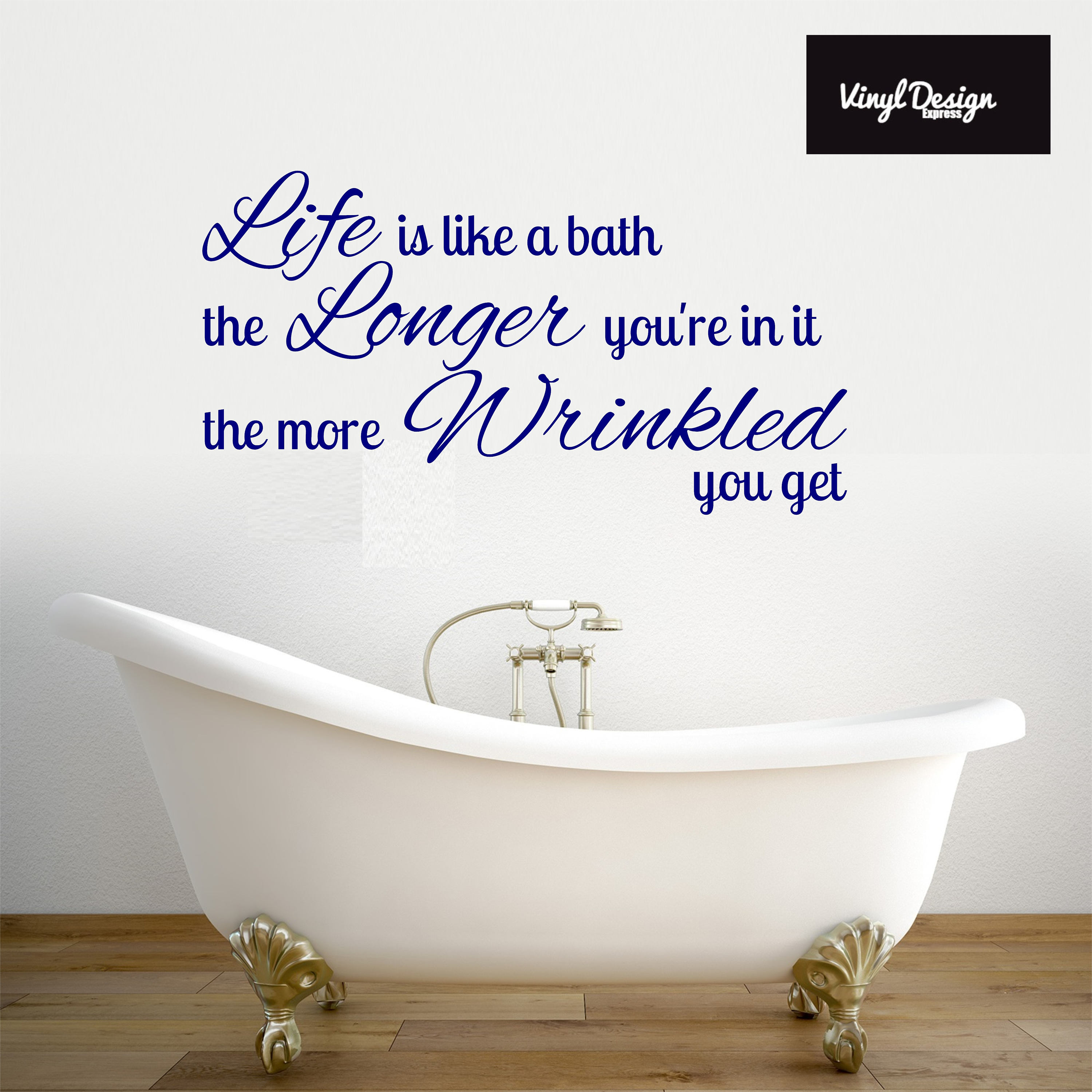 Bathroom Wall Art- Life is Like a Bath Quote Vinyl Wall Art - Etsy