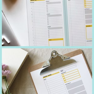 Printable / Digital - Work Day | HL, L, A5, A4 | 2 Printable Planner ...
