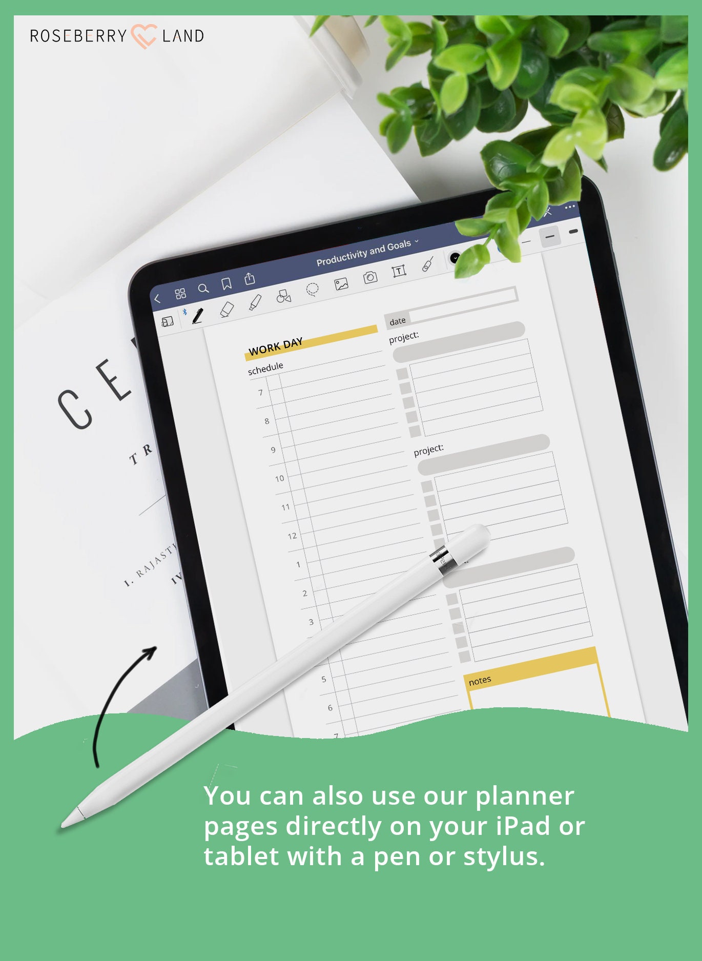 Printable / Digital - Work Day | HL, L, A5, A4 | 2 Printable Planner ...