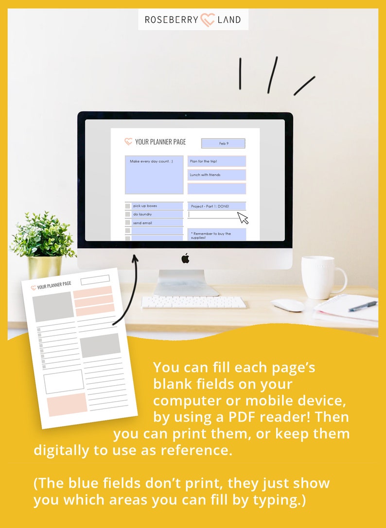 Printable / Digital Budget Planner Printable Planner Pages Any Size 5 ...