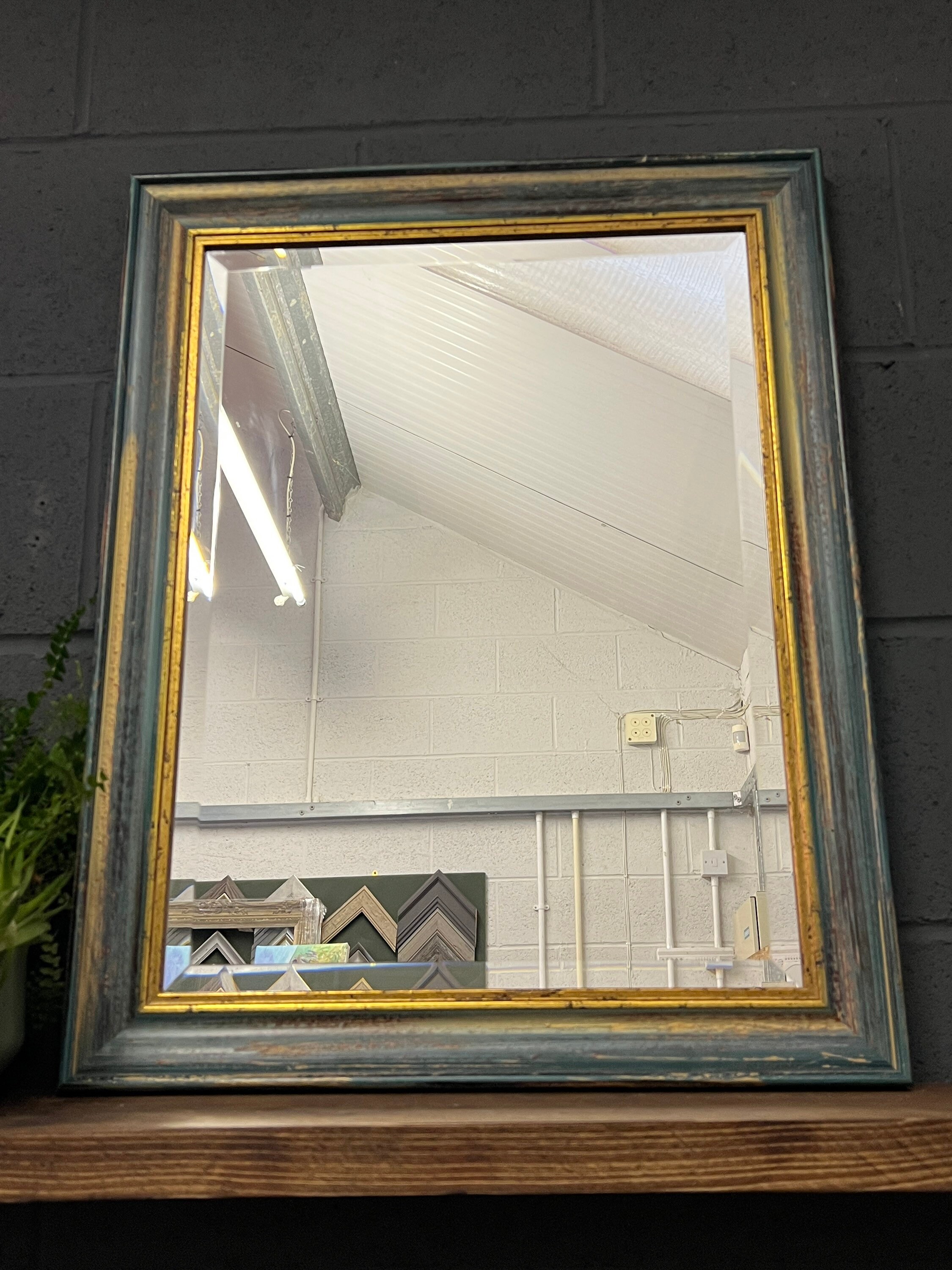 Handcrafted Mirror Michelangelo Blue Gold Contemporary Design - Etsy UK