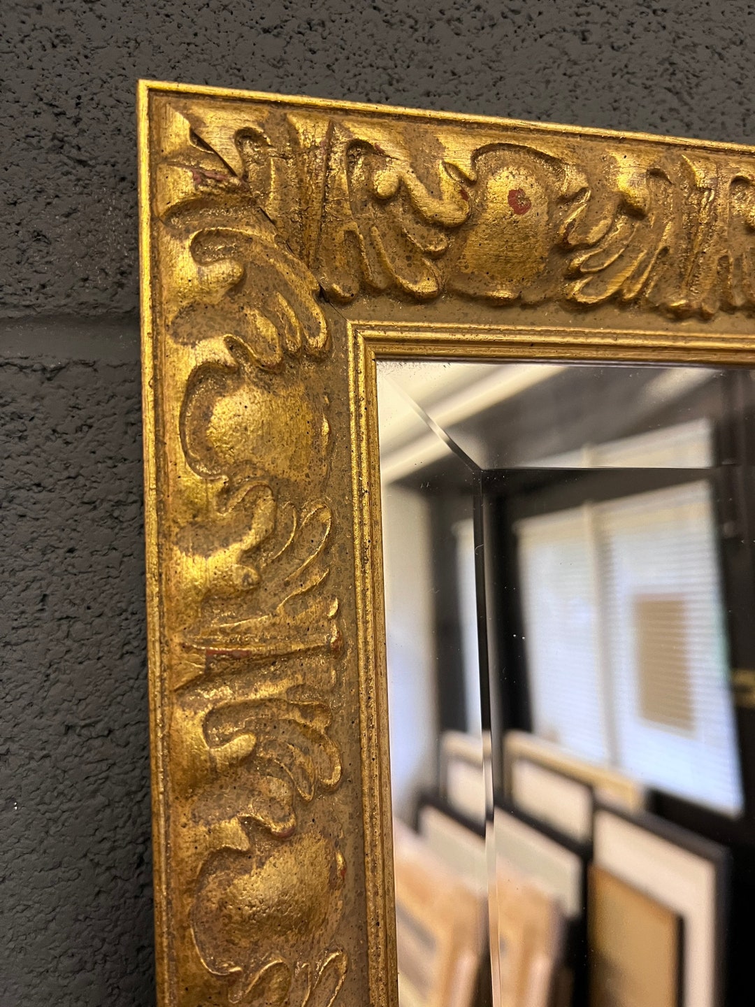 Handcrafted Bevelled Ornate Gold Mirror Stunning Frame Made in Cumbria ...