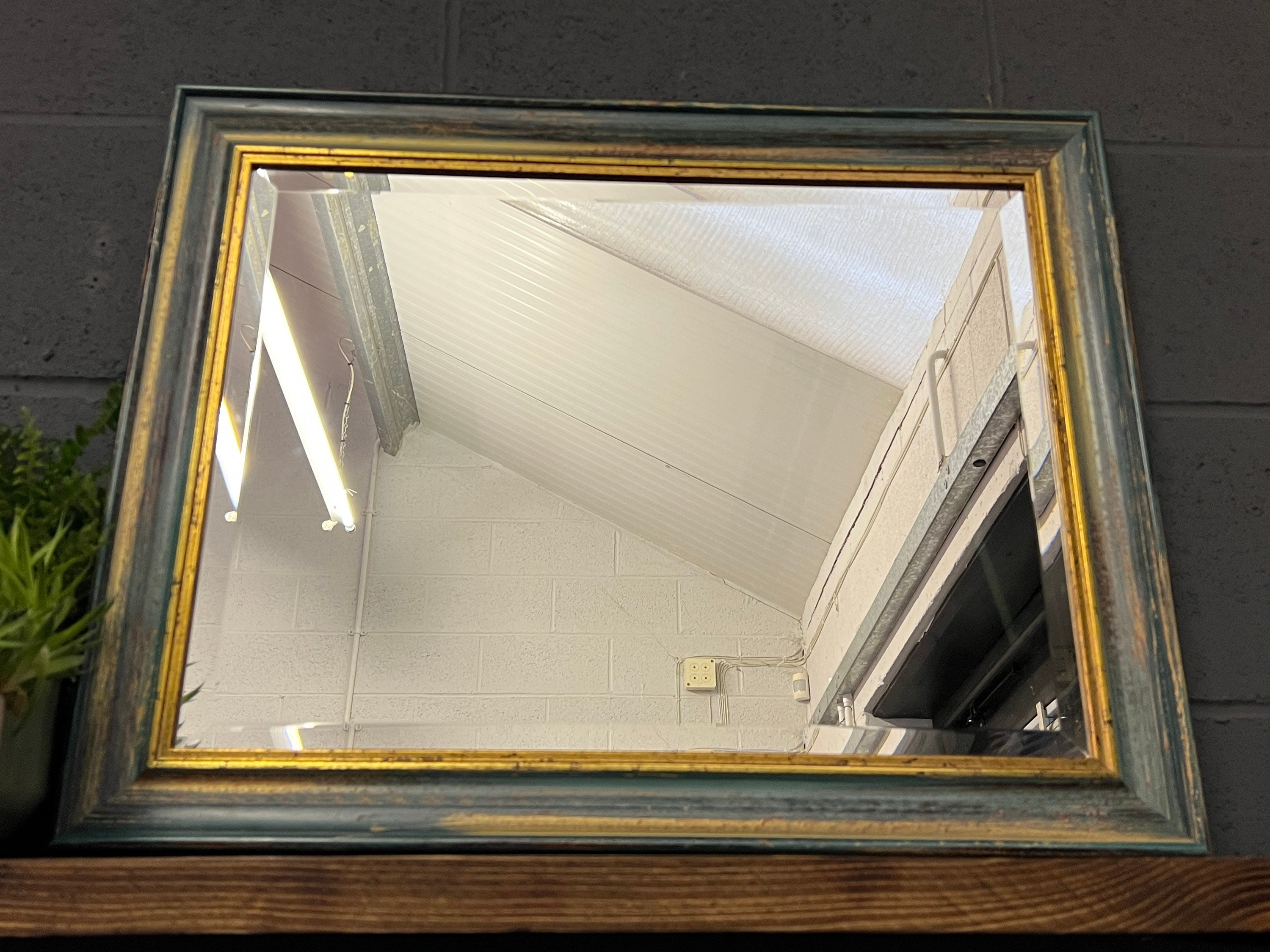 Handcrafted Mirror Michelangelo Blue Gold Contemporary Design - Etsy UK