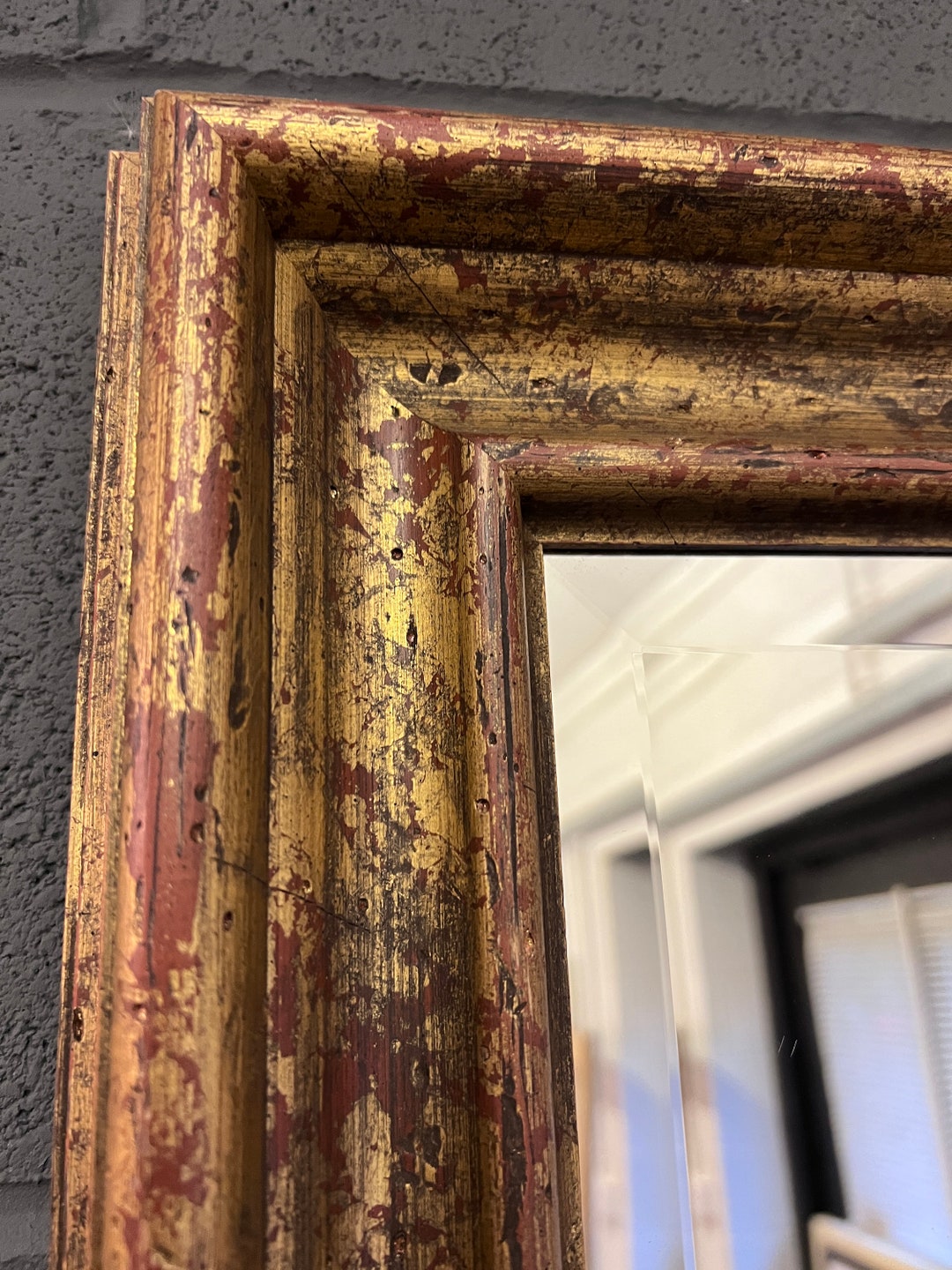 Handcrafted Mirror Distressed Gold Shabby Chic Solid Wood Stunning ...