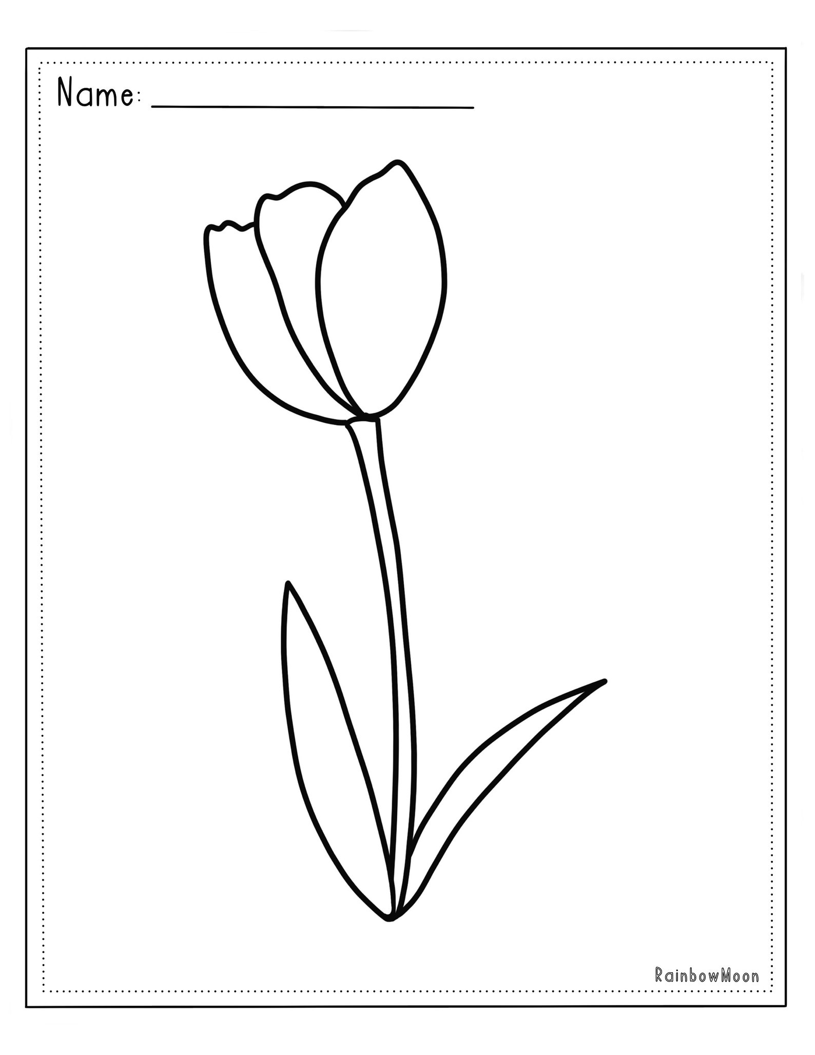 Spring Coloring Pages- Bold & Classic Outlines - Etsy