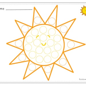 Spring Dot Art and Q-tip Art Worksheets- BW and Color! - Etsy