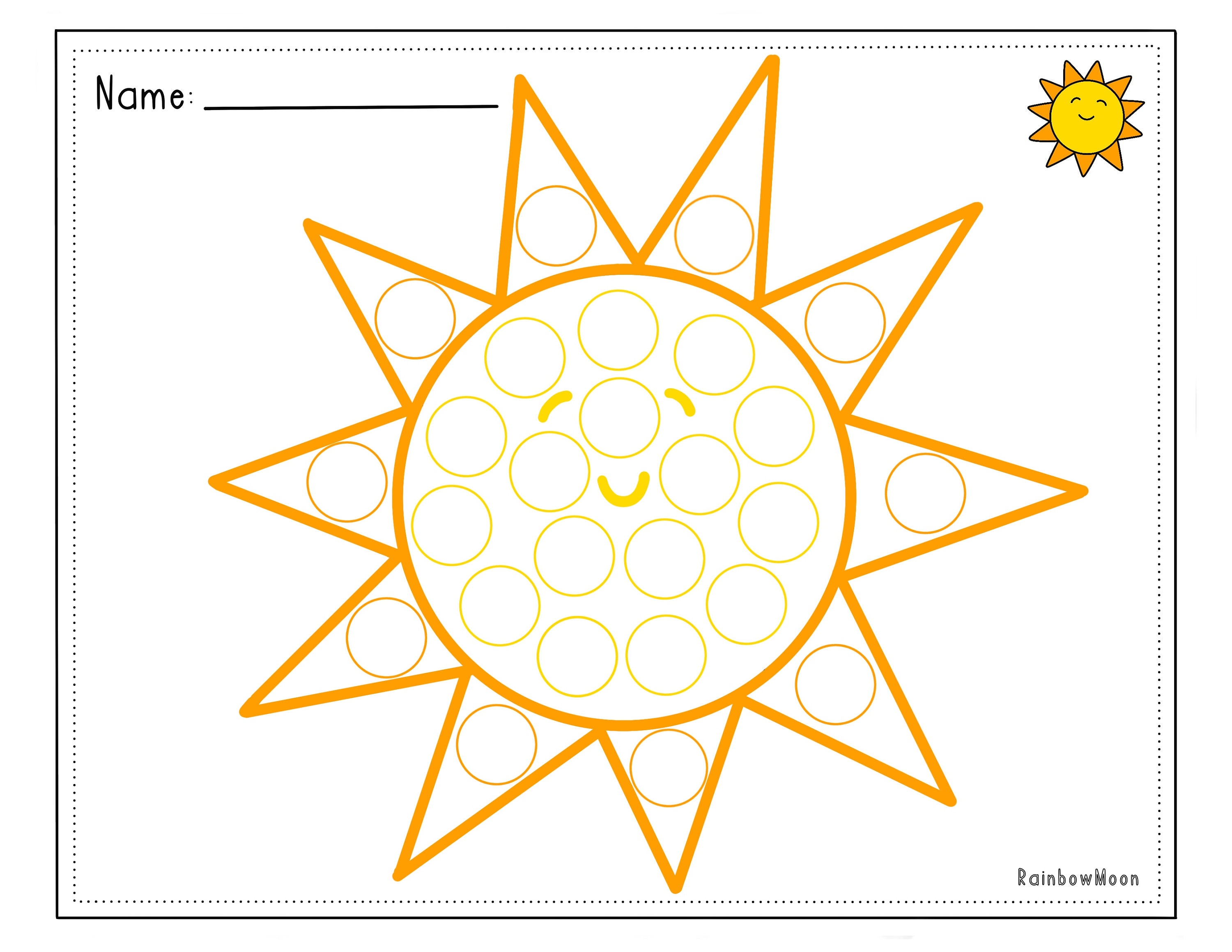 Spring Dot Art and Q-tip Art Worksheets- BW and Color! - Etsy