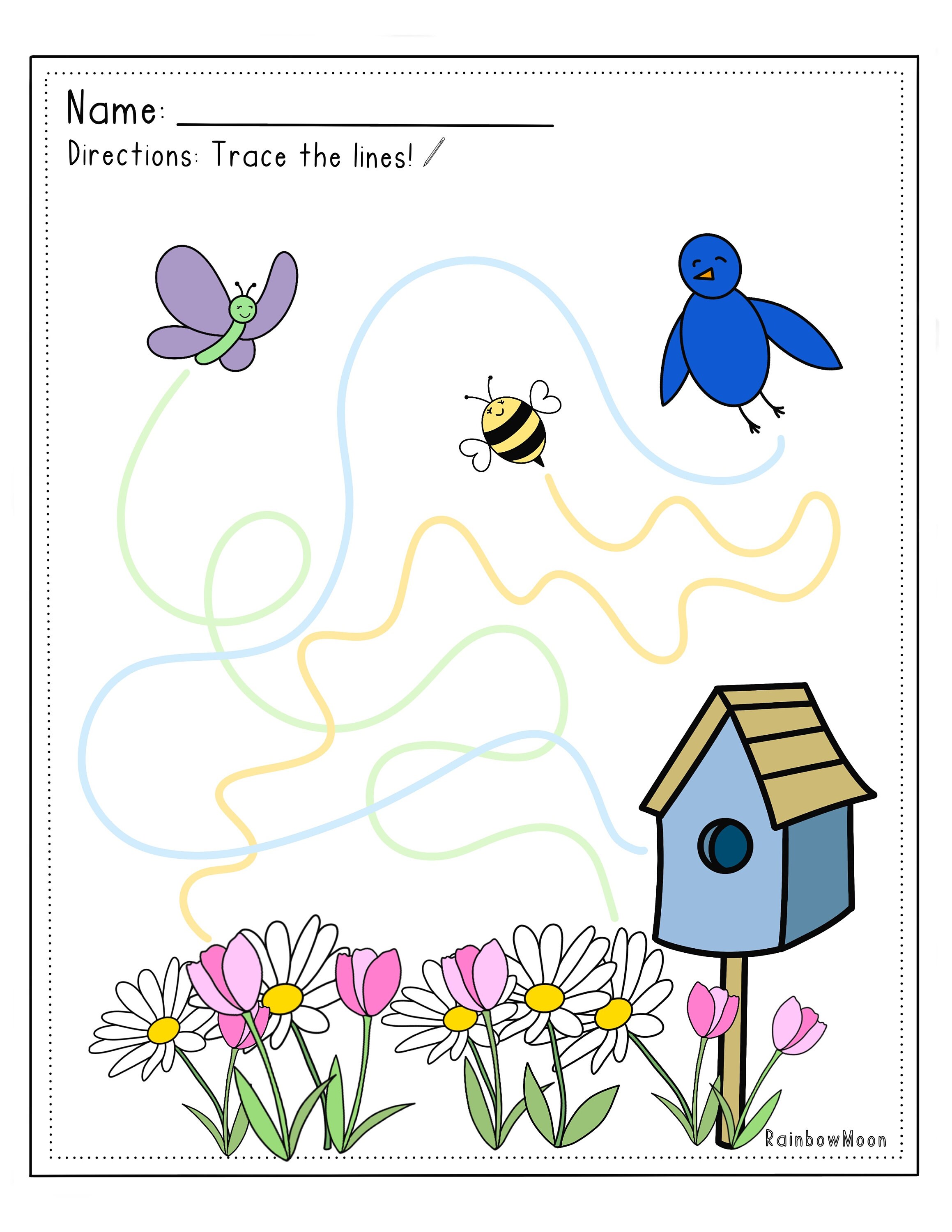 Spring Fine Motor, Visual Motor, Cutting Practice Pack - Etsy